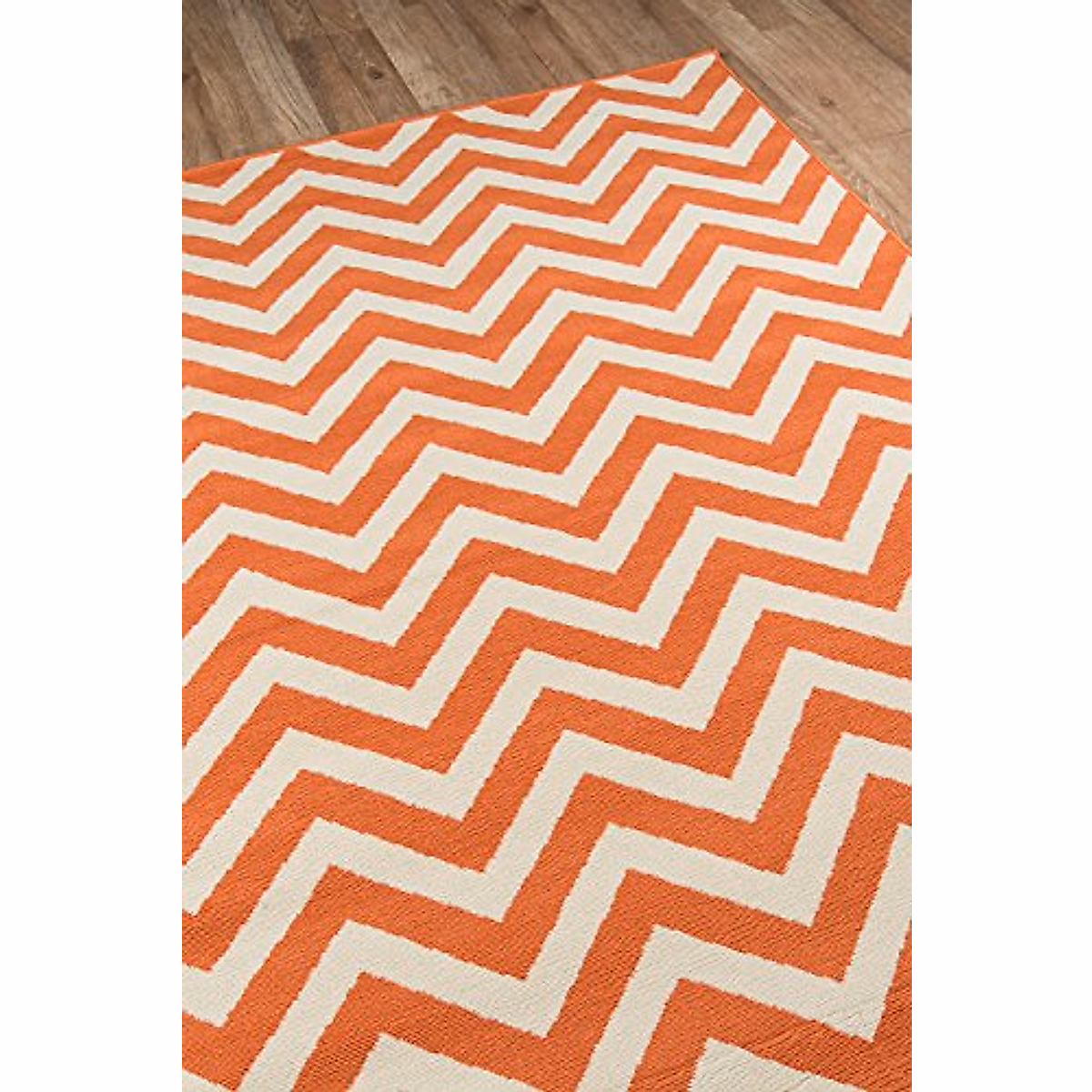 Momeni Rugs , Baja Collection Contemporary Indoor & Outdoor Area Rug, Easy to Clean, UV protected & Fade Resistant, 1'8" x 3'7", Orange