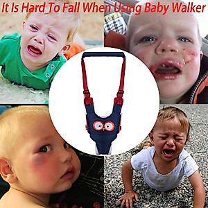 Baby Walker, Adjustable Baby Walking Harness Safety Harnesses, Pulling and Lifting Dual Use 7-24 Month Breathable Stand Up & Walking Learning Helper for Infant Child Activity Walker (Blue…