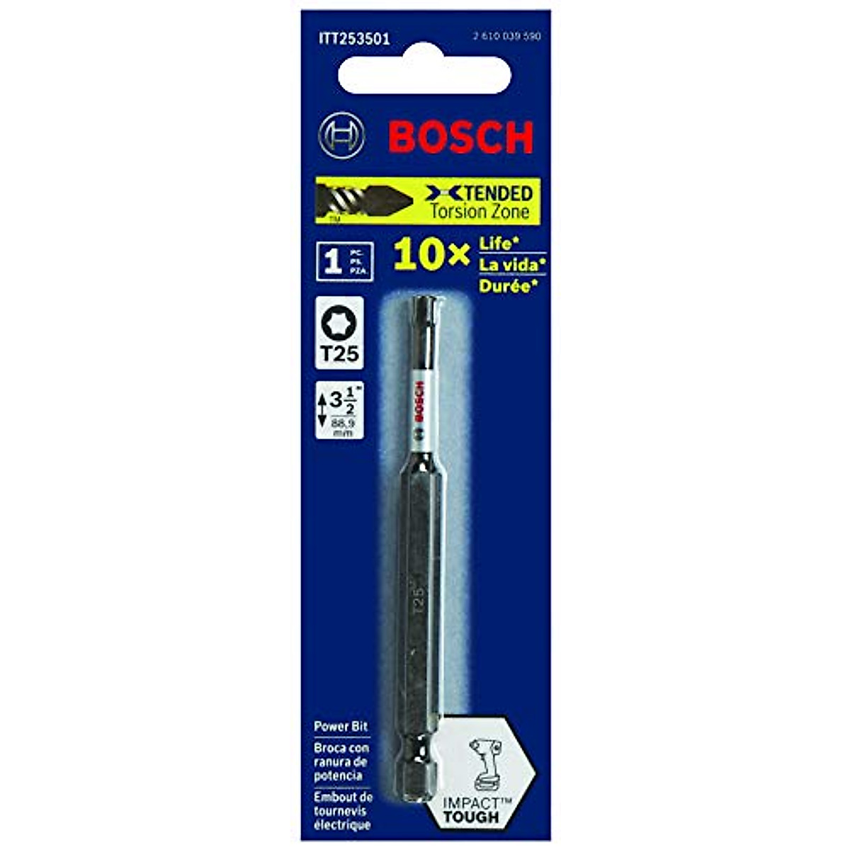 BOSCH ITT2535B 10-Pack 3-1/2 In. Torx #25 Impact Tough Screwdriving Power Bits