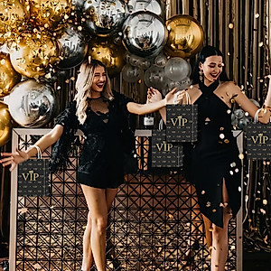 Tyndallrays 16 Pieces VIP Goodie Bags for VIP Birthday Party Supplies,VIP Gift Snacks Treat Candy Party Favors Bags with Handles for Kids Adults Hollywood Movie Theme Party Decorations