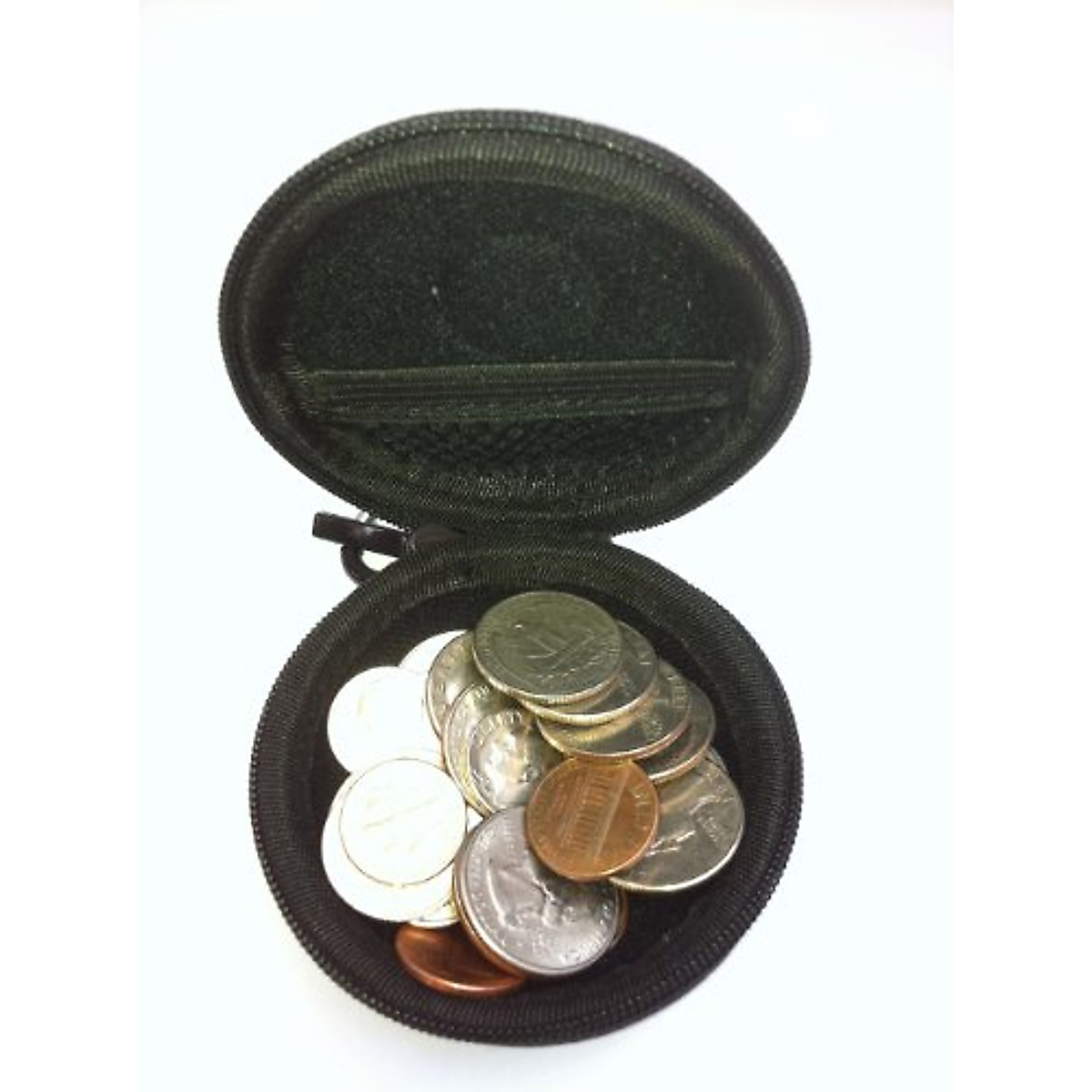 CASEBUDi Round Earbud and Phone Charger Storage Case with Carabiner | Pink Ballistic Nylon