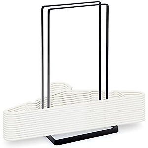 HAKDAY Portable Hanger Organizer Rack, 1PC Metal Hanger Stacker Black Hanger Caddy Hangers Storage for Closet Laundry Dry Cleaning Room