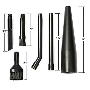 WORKSHOP Wet/Dry Vacs Multi-Fit Wet Dry Vacuum Accessories VT1215 Vacuum Micro Cleaning Kit Vacuum Attachments For Compact Wet Dry Shop Vacuum, Black, 1 pack