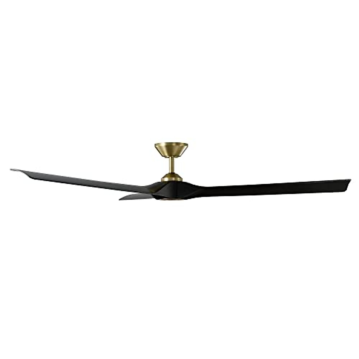 Modern Forms Torque Indoor and Outdoor 3-Blade 70in Smart Ceiling Fan in Soft Brass Matte Black with Remote Control Compatible with Alexa and iOS or Android App