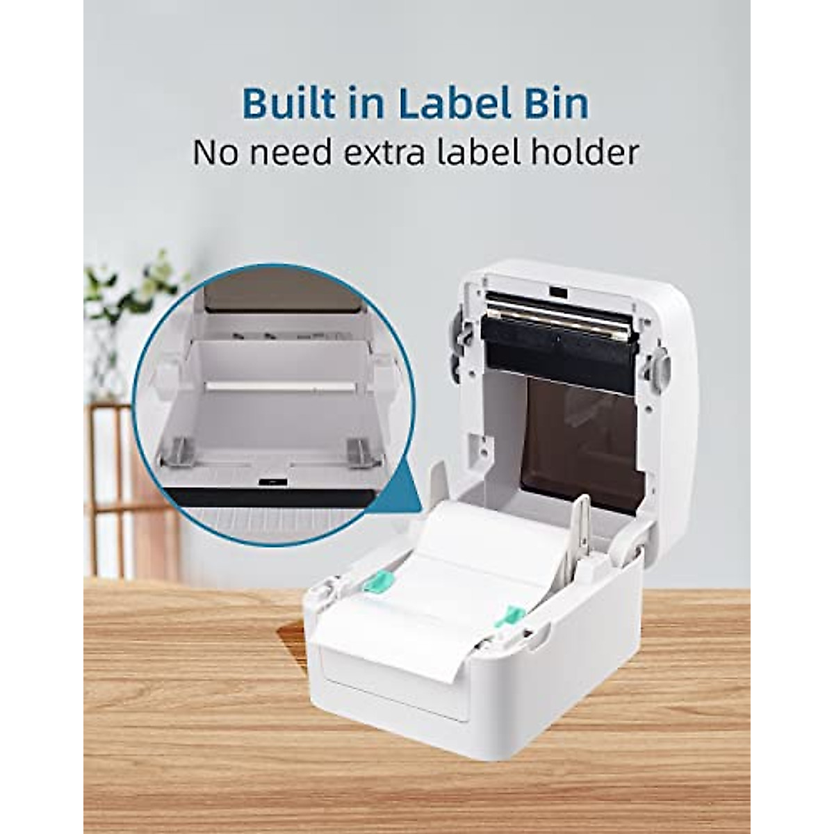 vretti Thermal Label Printer with 1 fanfold (250pcs) 4x6 Shipping Label for Shipping Packages Small Business