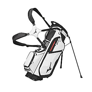 Mizuno BR-D4 6-WAY Stand Bag, White-Black