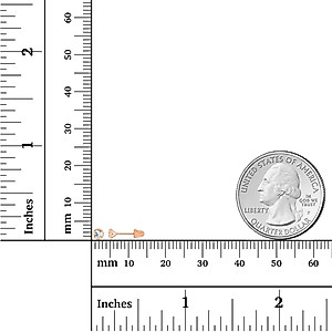 Solid 14K Rose Gold 3mm Round Created White Sapphire April Birthstone Bezel Screw Back Stud Earrings