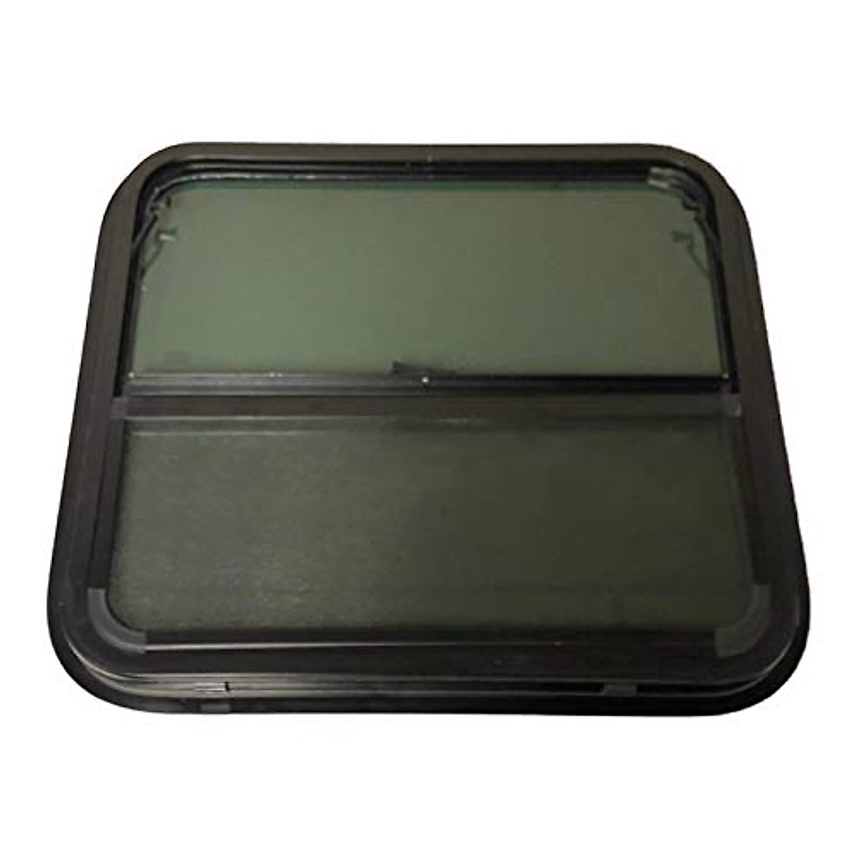 25.5" Width x 23.5" Height RV Window, Tiny House Vertical Slider W/Screen & Interior Camper Window Clamp Ring for 2" Wall Thickness Included, Teardrop Replacement Trailer Window