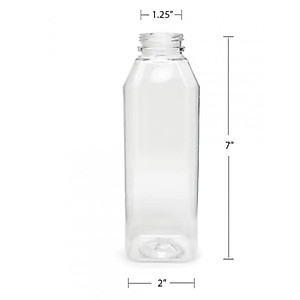 16 OZ PLASTIC JUICE BOTTLES WITH TAMPER EVIDENT CAPS