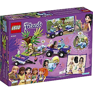 LEGO Friends Baby Elephant Jungle Rescue 41421 Adventure Building Kit; Animal Rescue Playset That Comes with a Toy Truck and Trailer, Plus Friends Emma and Stephanie (203 Pieces)