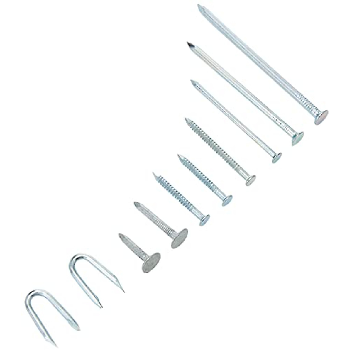 TIMCO Nails Galvanised Bright Mixed Tray - 300pcs - A Selection of galvanised and Bright Steel Nails for Internal and Exterior Applications