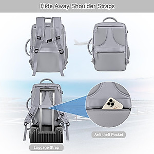 Sinaliy Travel Backpack for Women Men, 40L Carry On Backpack, 17 Inch Laptop Backpack, Waterproof Backpack, College Bookbag, Laptop Backpack, Backpack for Women, as Person Item Flight Approved