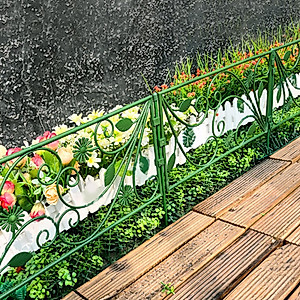 Decorative Garden Fence, Rustproof Metal Wire Fencing Border Animal Barrier, No Dig Garden Fencing, Flower Edging for Landscape Patio Yard Outdoor, Arched, Barrier Section Panel Decor Picket Edging