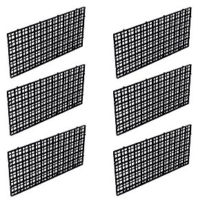 6 Pcs Grid Isolate Board Divider Fish Tank Bottom Black Filter Tray Aquarium Crate by OBANGONG