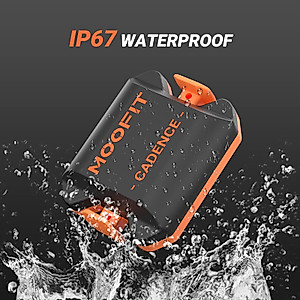 moofit Cadence Sensor Bluetooth/ANT+ IP67 Waterproof Wireless RPM Cycling Spin Bike Cadence Sensor for Wahoo/Zwift/OpenRider/Endomondo/TacX/TrainerRoad (MooFit app Unavailable)