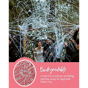 BATTIFE 30Pack Streamers Poppers - White Hand Throw Confetti Poppers, No Mess Paper Crackers for Birthday Wedding Party Celebrations, White1