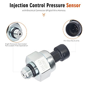 7.3 IPR Valve Injector Pressure Regulator & ICP Control Sensor with Pigtail Compatible with Ford F250 F350 F450 F550 Super Duty E350 E450 E550 Excursion F650 F750 F81Z9C968AA 1829856C91 1841217C91