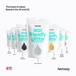 Hemway Eco Friendly Biodegradable Glitter 100g / 3.5oz Bio Cosmetic Safe Sparkle Vegan for Face, Eyeshadow, Body, Hair, Nail and Festival Makeup, Craft - 1/24" 0.04" 1mm - Rose Gold Holographic