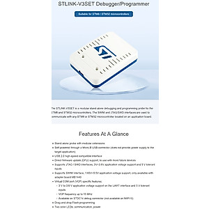STLINK-V3SET Microcontrollers ST STM8 and STM32 MCU USB Swim JTAG SWD Modular Stand-Alone in-Circuit Debugger Programmer (SPI, I2C, CAN, GPIOs) @XYG