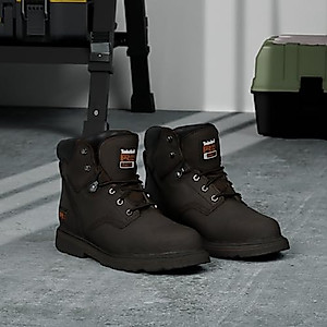 Timberland PRO Men's Pit Boss 6 Inch Soft Toe Industrial Work Boot, Brown, 11.5