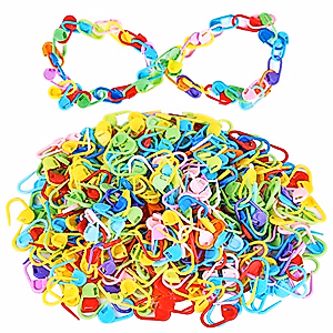 500 Pieces Colorful Knitting Markers Crochet Clips, Knitting Crochet Stitch Markers, Stitch Counter Needle Clips for Knitting DIY Craft Plastic Safety Pins