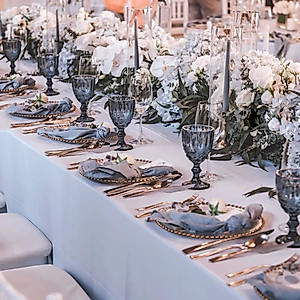 mwellewm Charger Plates Set of 12 and 24 Pack Napkin Rings, Acrylic Gold Beaded Clear 13 Inch Chargers for Dinner Serving Plates Decor Wedding, Party, Decoration