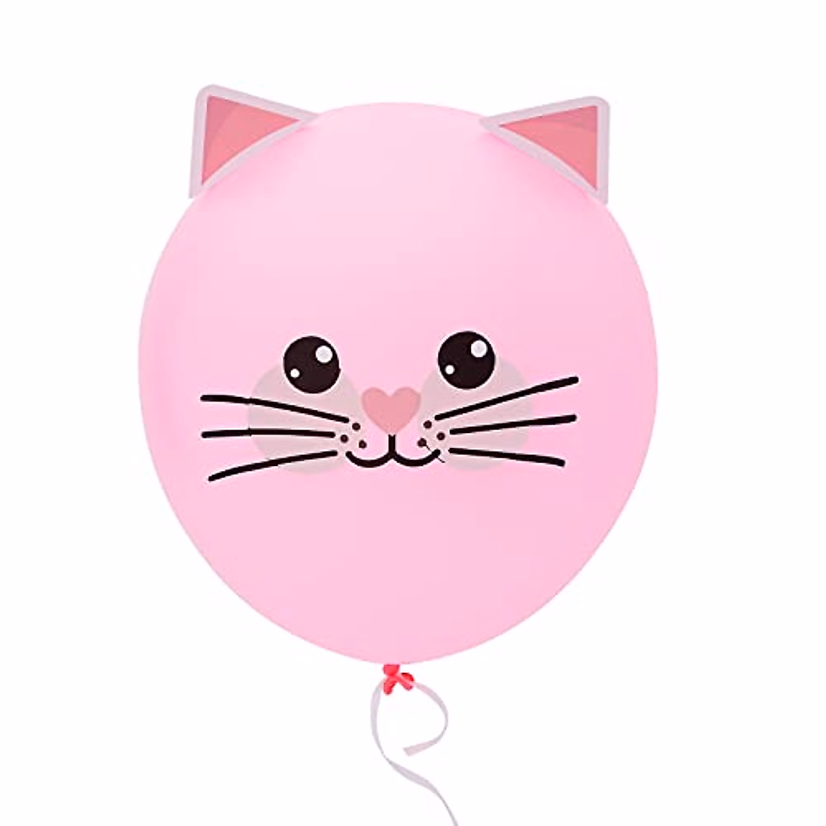36 Pack Latex Balloons for Cat Birthday Party Supplies, Party Decorations (Pink, White, 12 In)