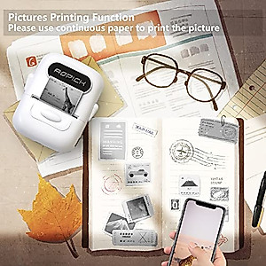 AOPICK Label-Maker Barcode-Label-Printer, P50 Portable Thermal Label Maker Machine with Tape for Address, Clothing, Jewelry, Retail, Barcode, Small Business Home Office Compatible iOS Android-White
