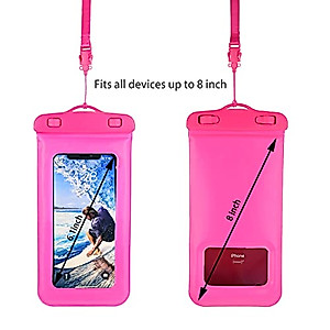 bsasurb 4 PCS/Pack Waterproof Phone Pouch, IPX8 Phone Waterproof Case Compatible for iPhone 13 Pro Max/12/11/XR/X,Galaxy S22/S21,Up to 8". Underwater Cell Phone Dry Bags for Vacation (4PCS/Pack)