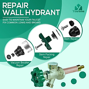 P-164KT-807 Complete Wall Hydrant Service Repair Kit for Prier P-164 Series Wall Hydrant Freezeless Faucet Repair Kit