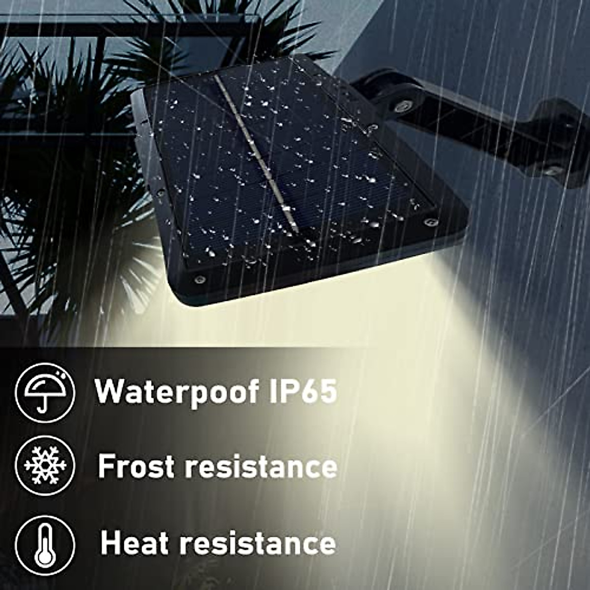 AOSANT 2 Pack Solar Lights Outdoor, 128 LED Super Bright Lamp, Wireless Waterproof Solar Flood Light, Security Motion Sensor Wall Light for Deck, Fence, Patio, Front Door, Garden, Yard, Shed, Path