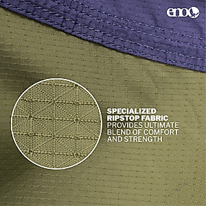 ENO Skyloft Hammock - 1 Person Portable Hammock - for Camping, Hiking, Backpacking, Travel, Festival, or The Beach - Navy/Olive