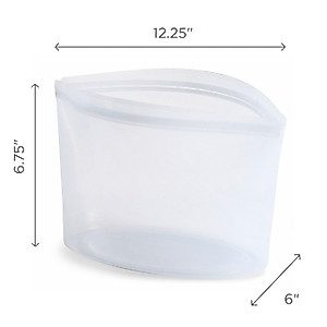 Stasher Reusable Silicone Storage Bag, Food Storage Container, Microwave and Dishwasher Safe, Leak-free, 8 Cup Bowl, Clear