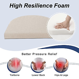 Topotdor Outdoor Chair Cushions Set of 2, Waterproof Patio Chair Cushions for Outdoor Furniture, Round Corner Seat Chair Pads with Ties for Patio Garden Dining Office, 17"x16"x2", Beige