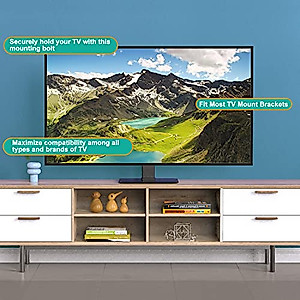 WALI Universal TV Mounting Hardware Kit Set Includes M4 M5 M6 M8 TV Screws and Spacer Fit Most TVs up to 80 inch (UVSP), Black