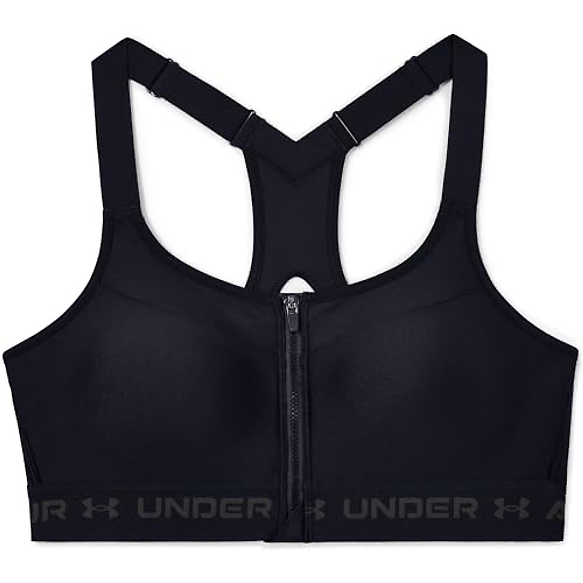 Under Armour Women's Armour High Crossback Zip Bra , Black (001)/Jet Gray , 36C
