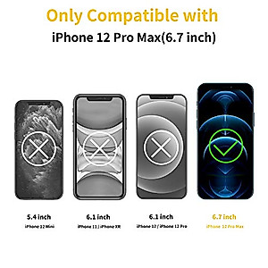 UNBREAKcable 3-Pack Screen Protector for iPhone 12 Pro Max, Double Shatterproof Tempered Glass [Easy Installation] [9H Hardness] [99.99% HD Clear] [Case Friendly] for iPhone 6.7 inch