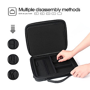 Smatree 10-11inch iPad Hard Carring Case for 11inch iPad Pro M4 2024/2023,10.9inch iPad Air 2022,10.2 iPad/10.5 iPad Air Sleeve Bag, 8.3inch iPad Mini 6 Bag, Tablet and Accessories Shoulder Bag, Black