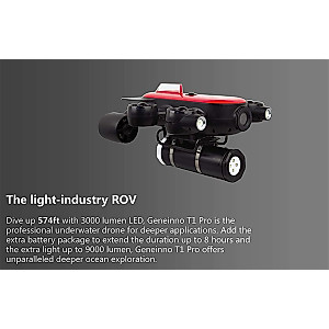 200M Underwater Drone ROV Robot with 4K UHD Action Camera Remote Control Shooting Under Water Camera Unmanned Submarine for Diving Fishing (150m)