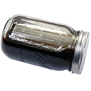 32oz Quart Cold Brew Coffee and Tea Maker Stainless Steel Filter for Mason Jars With Lid and 2 Silicone Seals (No Jar)