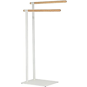 Sealskin Towel Rack, Metal/Wood, White, One Size