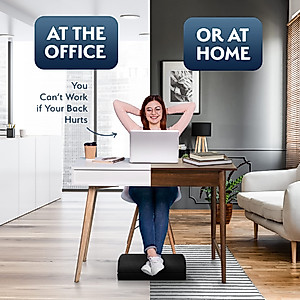 Sky Solutions Under Desk Foot Rest - Memory Foam, Ergonomic, Adjustable Footrest for Under Desk Cushion, Gaming Stool - Work from Home Essentials & Desk Accessories