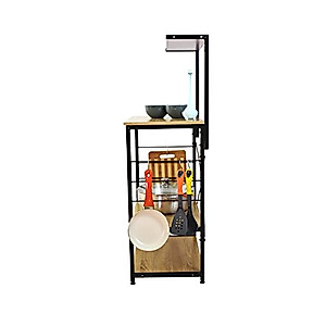 Uniware Professional Wooden Kitchen Shelf/Baker Rack 4 Tier Shelves (23.62" L x 15.75" W x 48.43" H)