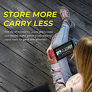 Silicon Power 128GB SDXC Micro SD Card Nintendo-Switch Gaming Memory Card with Adapter, Write Speed 80MB/s