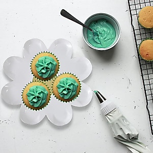 Quaocens 40 Pcs Daisy Plates,7 Inch Disposable Daisy Paper Plates,Daisy Birthday Party Decorations Gold Foil Dessert Plates for Birthday Party Wedding Tableware Supplies Baby Shower（White）