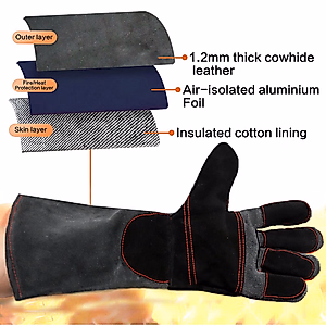 TIROTECHS Bite Proof Animal Handling Gloves, Bite Proof Gloves, Dog Bite Gloves, Dog Bite Proof Gloves, Anti Dog Bite Gloves, Cat Gloves Bite Proof, Cat Grooming Gloves