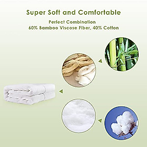 CANFOISON Bamboo Bath Sheet for Body, 1 Pack White Extra Large Bath Sheet Towel for Adult Kids Baby Luxury Super Soft Highly Absorbent Oversized Bathroom Towels 35" x 70"