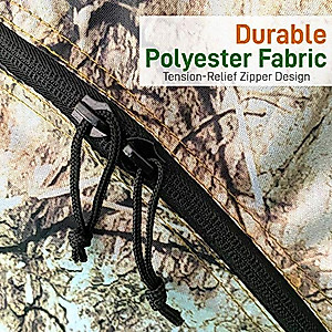 SereneLife Two Person Hunting Blind - Water Resistant Durashell Plus Hunting Ground Blind Tent Pop Up Blinds for Hunting w/Shadow Guard, Polyester Fabric, Includes Carry Bag/Tie-Down Cords - SLHT49