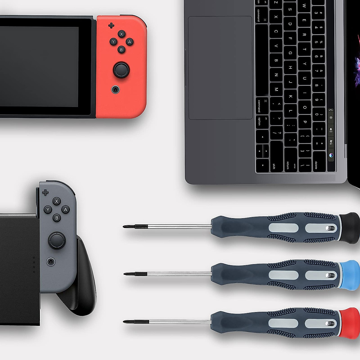 Triwing Screwdriver for Nintendo Switch Repair, Mellbree Tri Winged Screwdriver Y0 Y00 PH00 Screwdriver Repair Tool Set Compatible with Nintendo Switch Console Joy Con Controller 3DS Wii/Wii U
