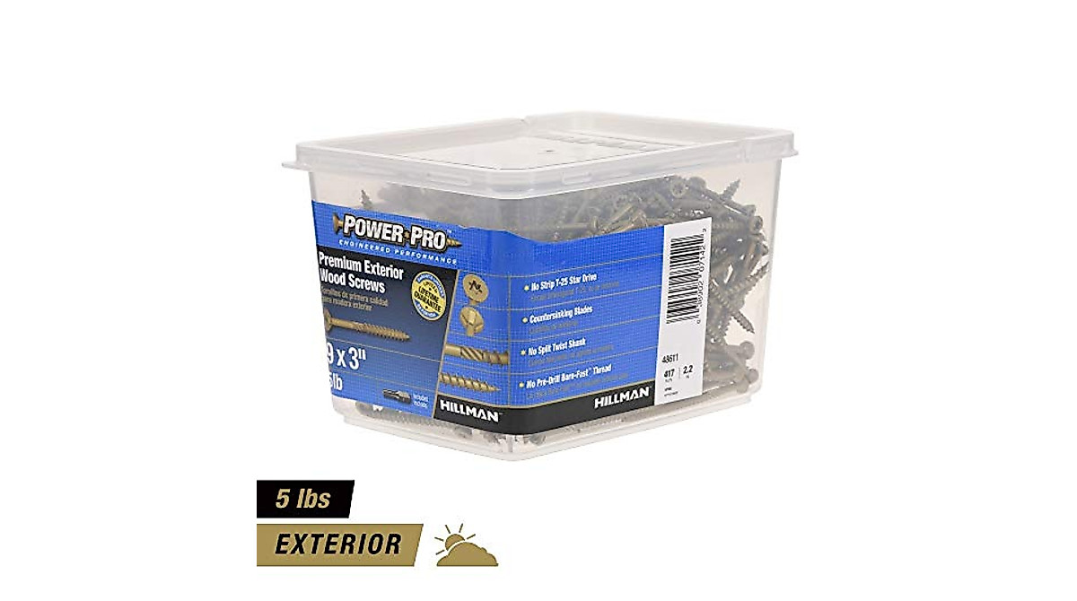 Power Pro Exterior Wood Screws - Fast, Rust-Resistant & Durable